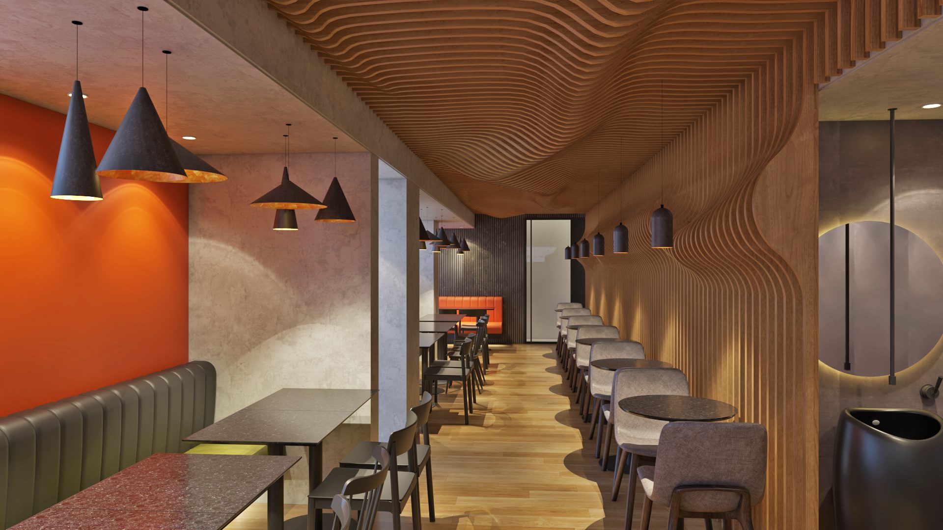 Premium Chicken - fast food restaurant interior design