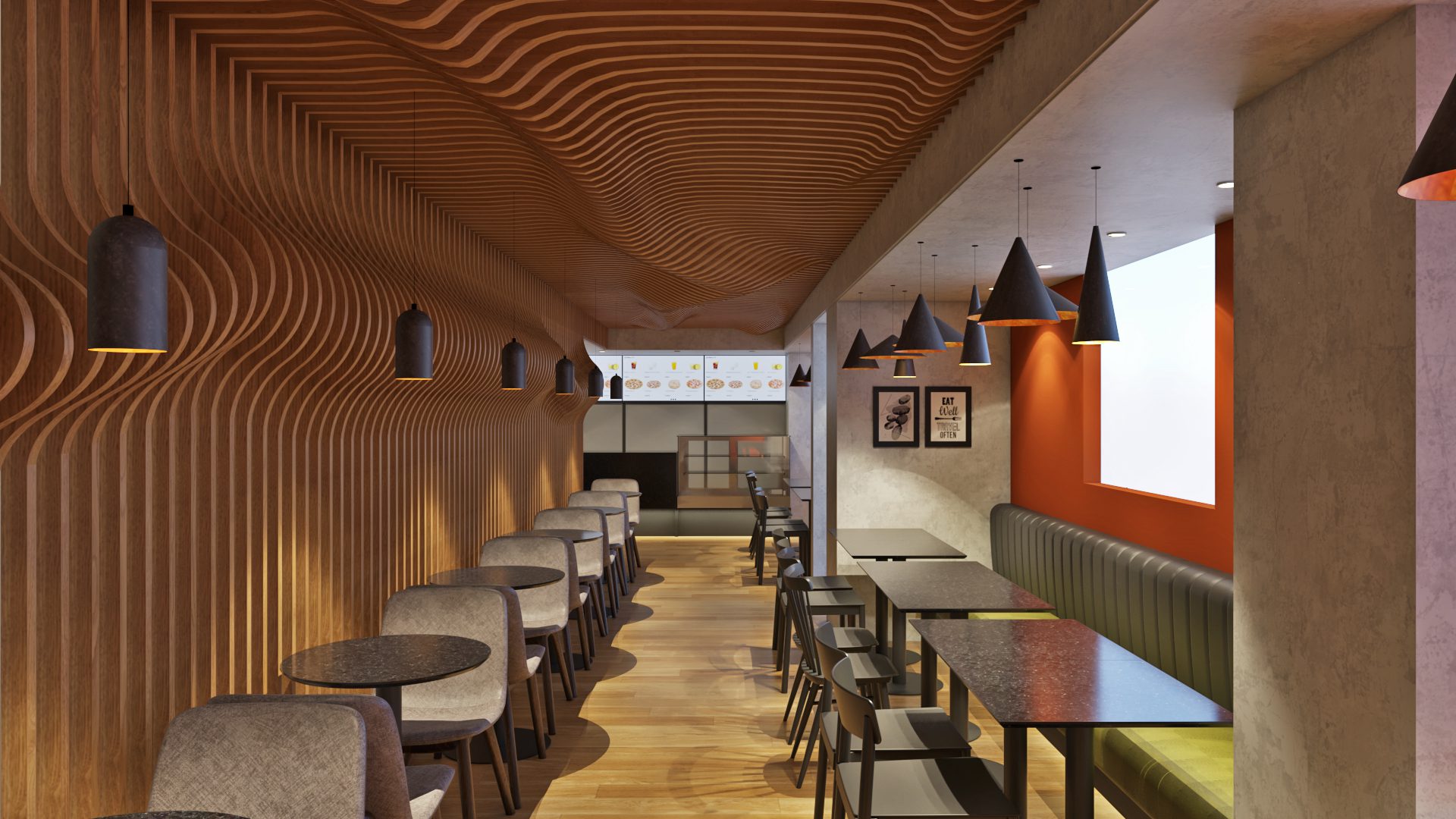 Premium Chicken - fast food restaurant interior design