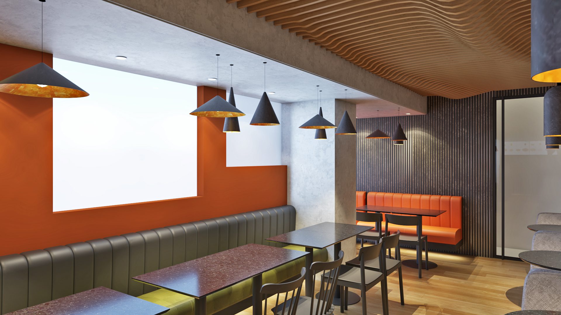 Premium Chicken - fast food restaurant interior design