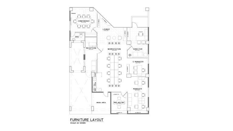 sleek corporate Office Interior Design