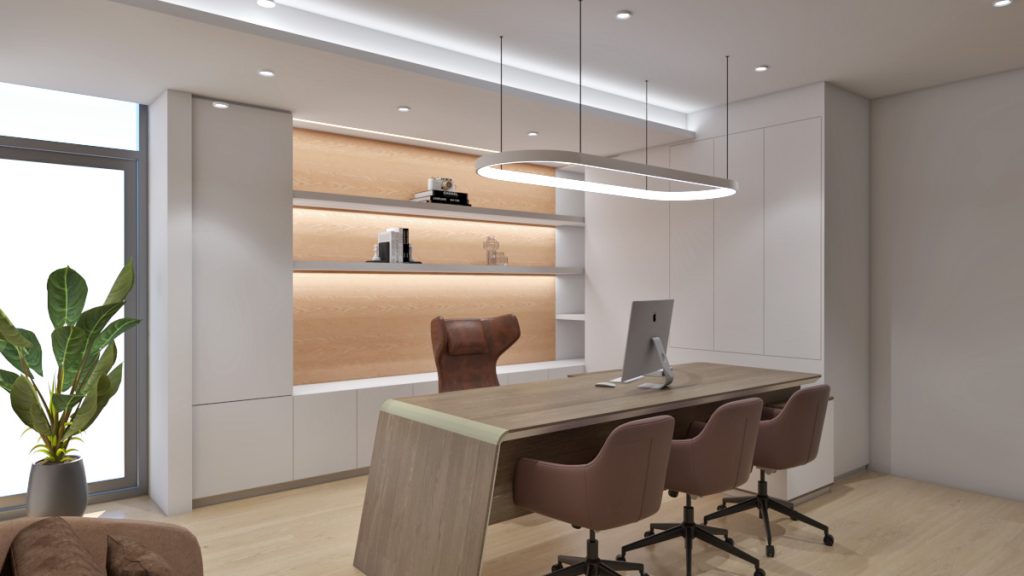 Futuristic Office Interior Design: Transforming Workspaces.